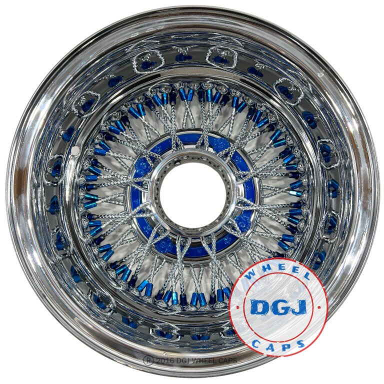 DGJ WHEEL 14x7 Rev 72 CL Diamond Spokes, Blue Nip&Hub Ring Lowrider ...