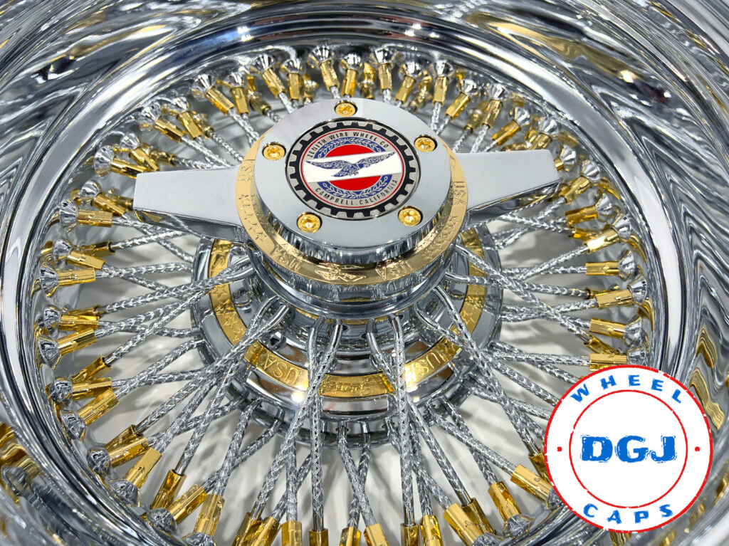 Zenith Style 13x7 Rev 72 Diamond Spokes Gold Nip+Hub Ring Lowrider Wire ...